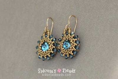 Rivoli Earrings Beading TUTORIAL - Sidonia's Beads